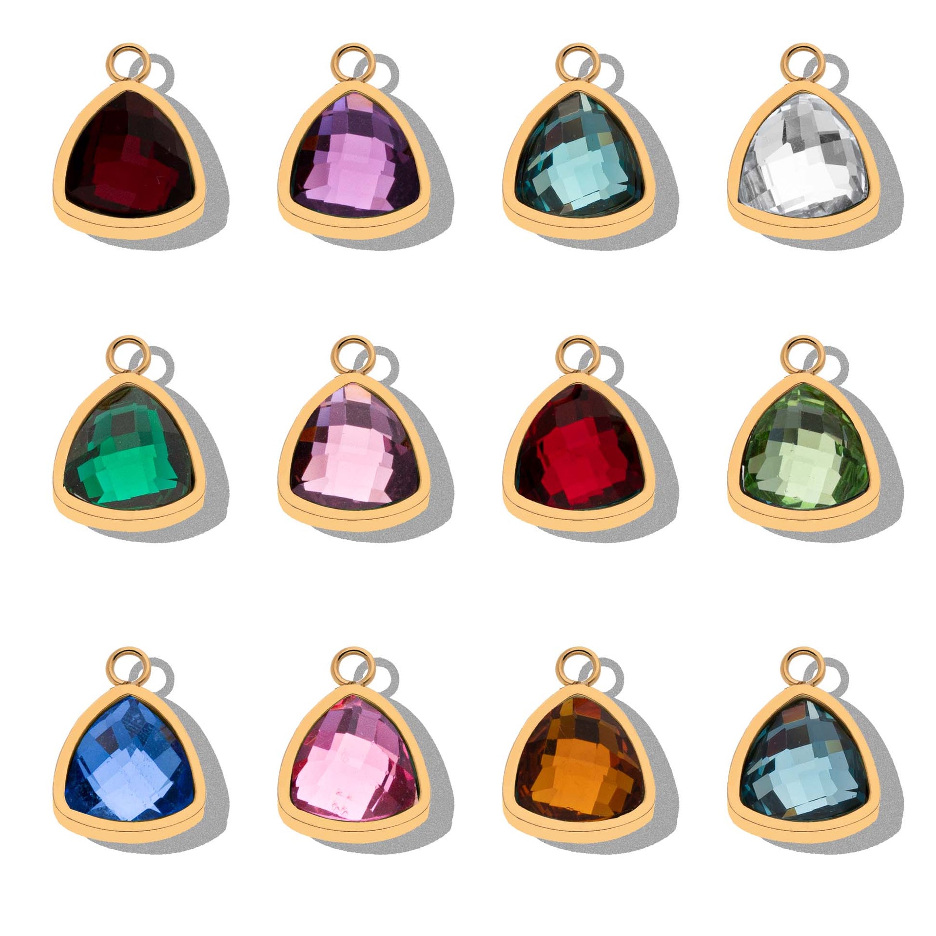 Letter & birthstone necklace gold – DUCETT