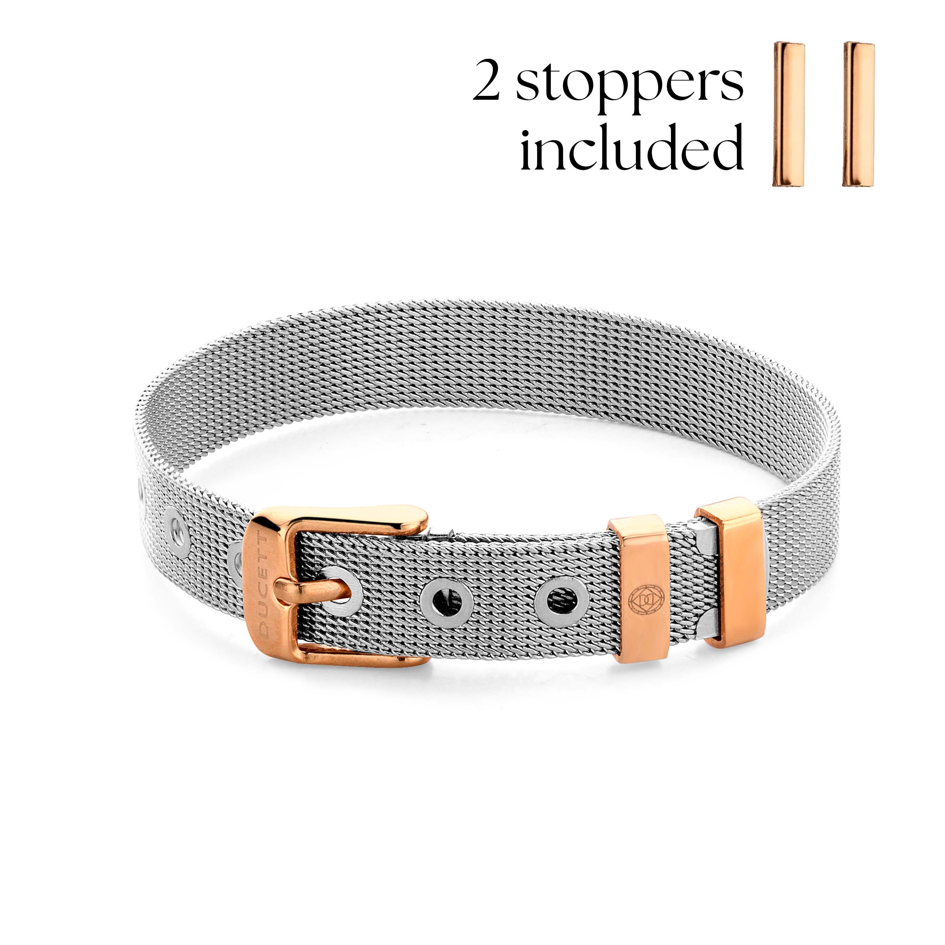 Mesh bracelet silver rose gold DUCETT